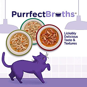 Rachael Ray Nutrish Purrfect Broths Natural Wet Cat Food, Variety Pack, 1.4 Ounce Pouch (Pack of 24), Grain Free