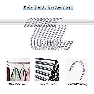 S Hooks Wall Stainless Steel - for Hanging Kitchen Bathroom