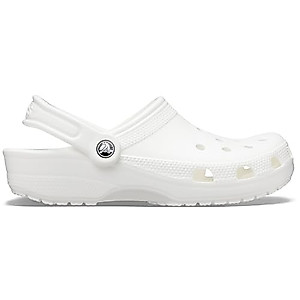 Crocs Unisex-Adult Classic Clog, Clogs for Women and Men, White, 12 Women/10 Men