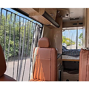 mucol Sliding Door Magnetic Vans Screen for Sprinter Camper and Other Campervans，Easy Install, Magnetics on All Four Sides for Van Life Essentials, Magnetic Closure, 83"(H) x 63"(W)