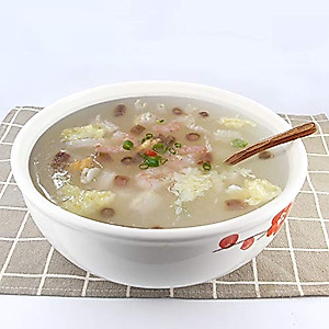 Soup Spoons,AOOSY Wooden Soup Spoons, 6 Pieces 7.84 inches Japanese Ramen Spoons Round Nanmu Wood Long Handle Rice Dessert Cooking Tasting Dinner Table Spoon for Kitchen Restaurant