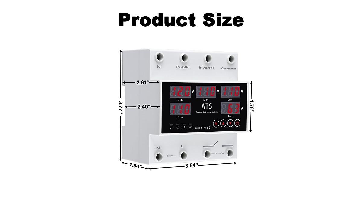 Automatic Transfer Switch 63A for Reliable Power Switching