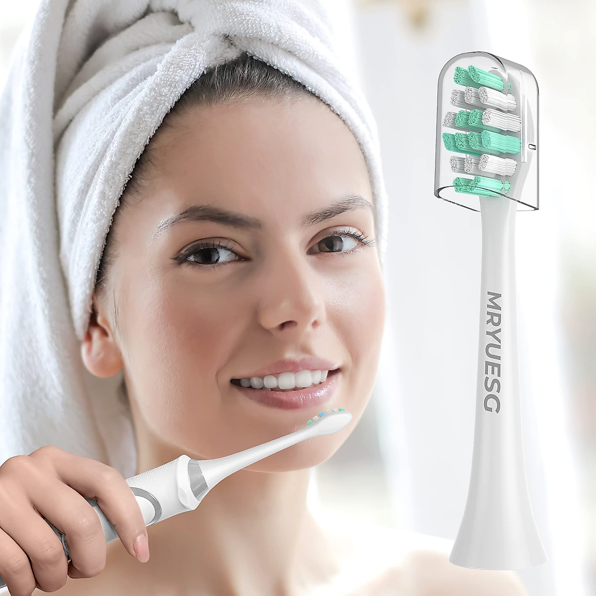 MRYUESG Toothbrush Replacement Heads Compatible with Philips Sonicare, 10 Pack, MRYUESG Electric Brush Head for Phillips C2 4100 Plaque Control