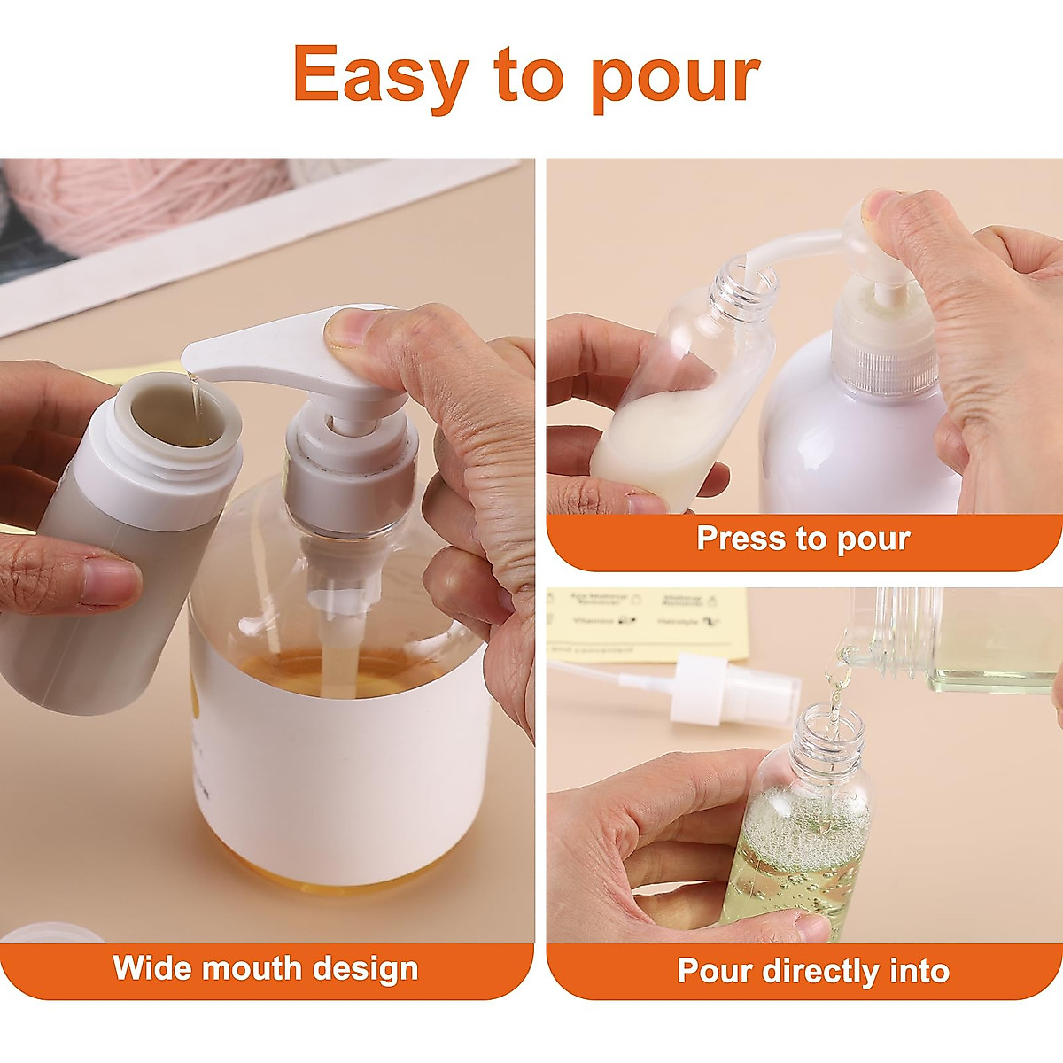 Beveetio Travel Bottles TSA Approved 15 Pack,2.9oz Silicone Refillable Size Containers, BPA Free Travel Tubes Toiletries for Cosmetic Shampoo Cream Conditioner Lotion Soap（2.9 OZ Multicolor）