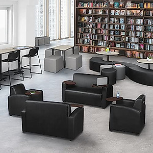 Regency Nova Tablet Arm Chair, Loveseat, Black