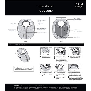 7AM Infant Car Seat Cover - Winter Puffy Cover with Center Zipper for Baby Boys & Girls, Lightweight, Windproof & Water-Repllent Outer Shell, Universal Fit for Infant Car Seat | (0-12M)