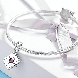 Book Charm 925 Sterling Silver Mug Charm Love Charm Home Charm Anniversary Charm for Pandora Charm Bracelet (Book)