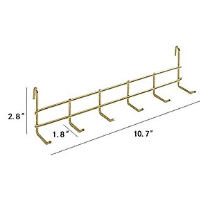 GRIDYMEN Multi-Function Wall Storage and Display Hooks, Decorative Hooks for Wire Wall Grid Panel, 2 in1,Gold