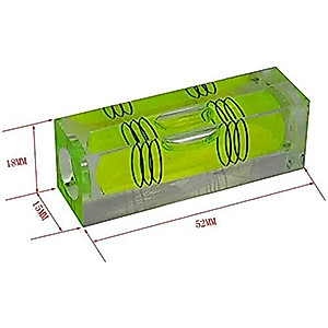 High Precision Mini Level Bubble Small Horizontal Bubble Three Line Horizontal Pearl Level Magnetometer 2PCS (Without magnet)