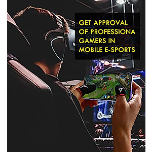 10 Pack Mobile Phone Gaming Finger Sleeves, Nuozme Finger Sleeves Fit All Touchscreen Devices, 0.15mm Superconducting Nanofibers, Smooth Feel, Anti-Sweat, Extremely Thin, Red Edge