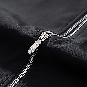 URBANFIND Men's Slim Fit Lightweight Sportswear Jacket Casual Bomber Jacket US S Black