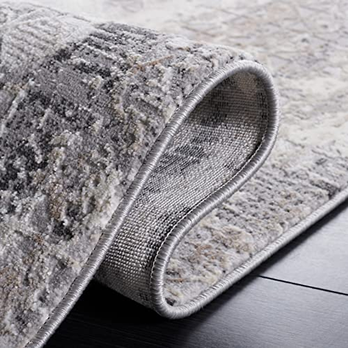 Safavieh Vogue Collection 9' x 12' Grey/Ivory VGE154F Modern Contemporary Abstract Area Rug