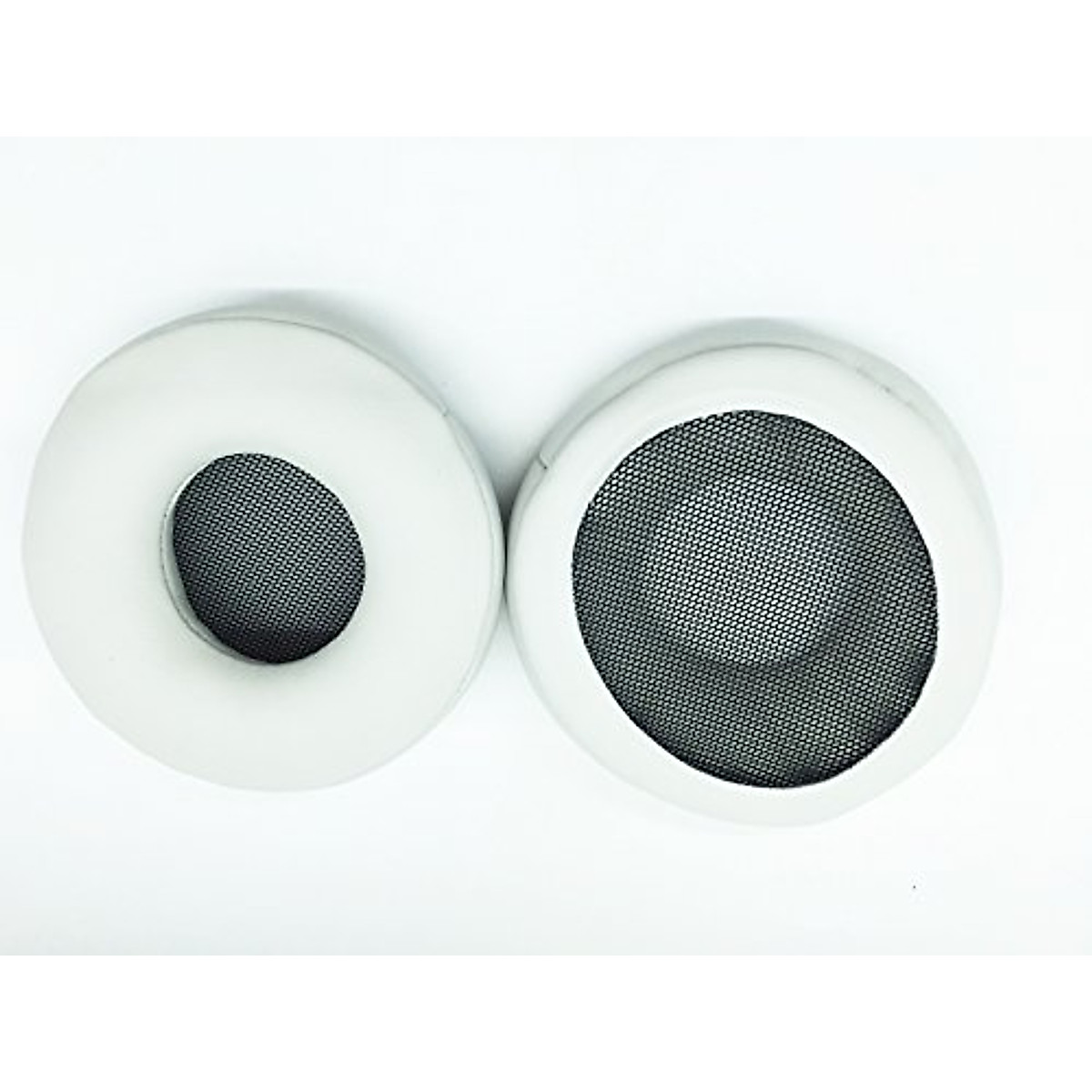 75mm Replacement Leather pu Round Cushion earpads Cups Ear Pads Pillow Cover for Pioneer HDJ-700 HDJ700 Stereo Headphone Headset (White)