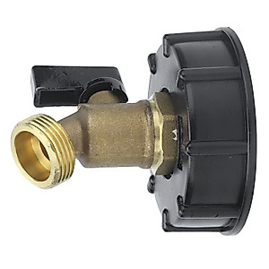 Jopwkuin IBC Tote Tank Adapter, Accurate Control on The Tank Faucet Adapter Simplifying Storage and Carrying with Handle for Most Standard UK