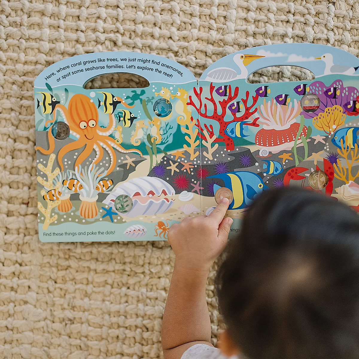 Melissa & Doug Childrens Book Poke-a-Dot: All Around the Sea