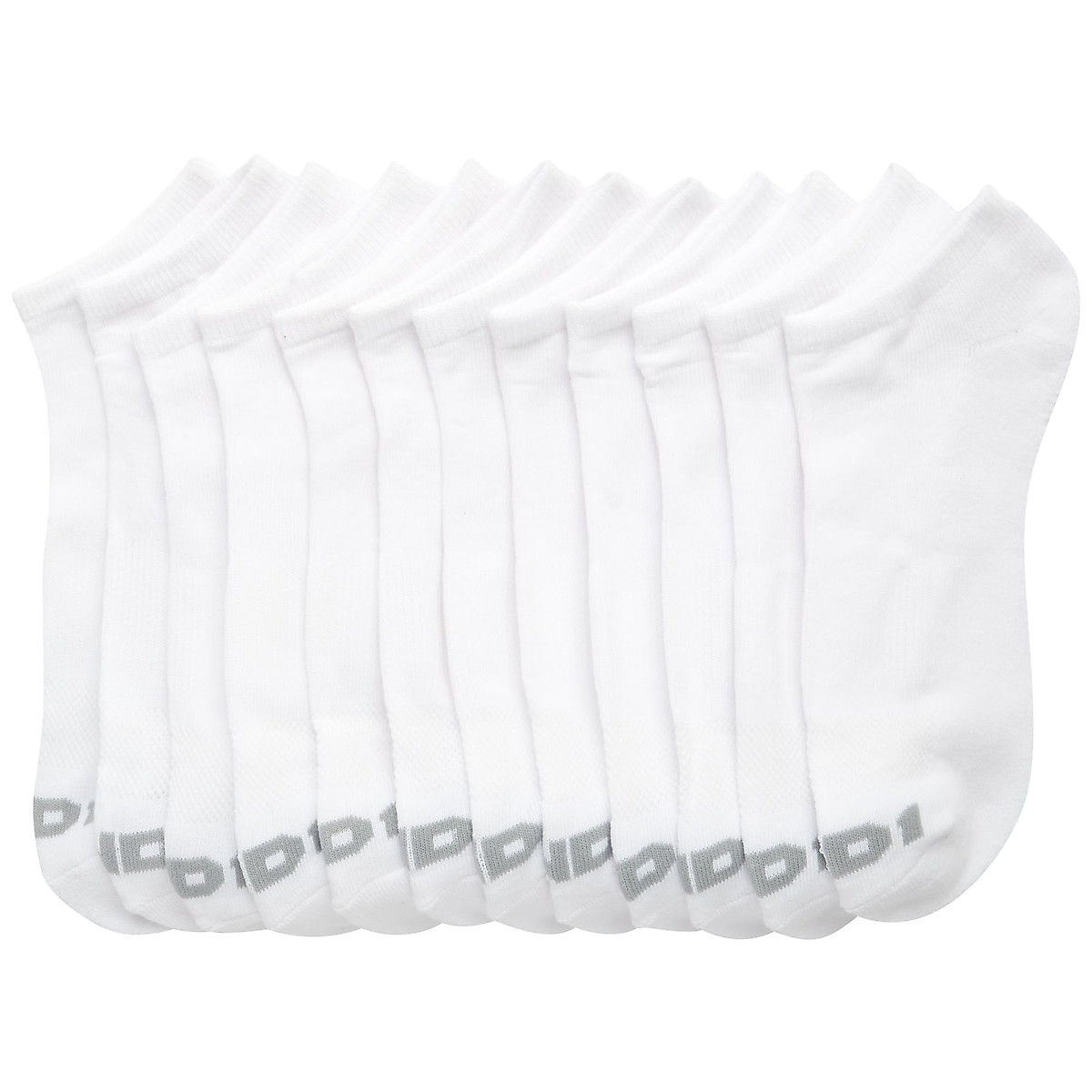 AND1 Men's Socks - Athletic Cushion Low Cut Socks (12 Pack), Size 6-12.5, White