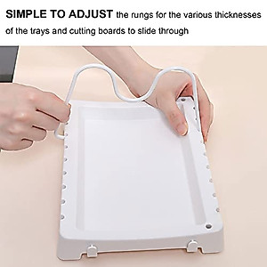 WANCHIY Cookie Sheet Organizer Rack for Cabinet- 3 PACK Pot and Pan Organizer for Cabinet, Adjustable Cutting Board Organizer, Baking/Lid/Dish/Plates/Pan Organizer Rack for Cabinet