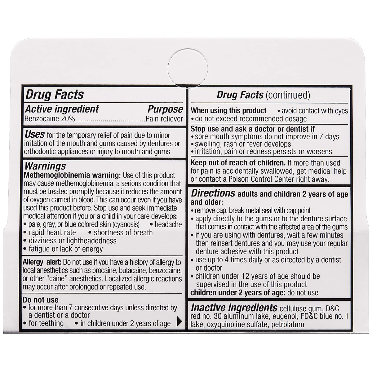 Benzodent Dental Pain Relieving Cream for Dentures and Braces, 0.25 oz tube (Pack of 3)