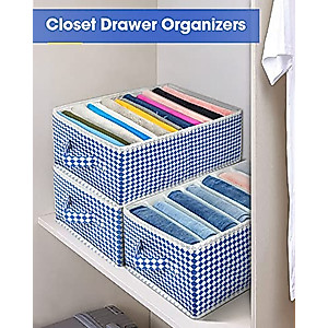 MULISOFT Drawer Organizers for Clothing, 2 Pack Underwear Drawer Organizer Clothes, 10 Grids Clothes Organizer for Folded Clothes,Wardrobe Clothes Organizer for Jeans,Pant,Sweaters,T-Shirt,Underwear