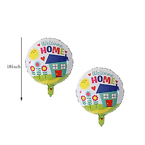 LYST 5PCS Welcome Home Foil Balloons with House Shaped Balloons for Party Decoration Home Decorations