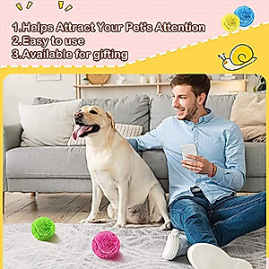CHNLML Active Rolling Ball for Dogs, Magic Automatic Ball Funny Dog Cat Interactive Toys Plush Electric Rolling Balls (1 Set)