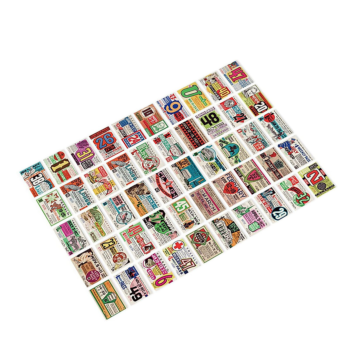 Aesthetic Vintage Stickers Retro Ticket Collection 50 Sheets