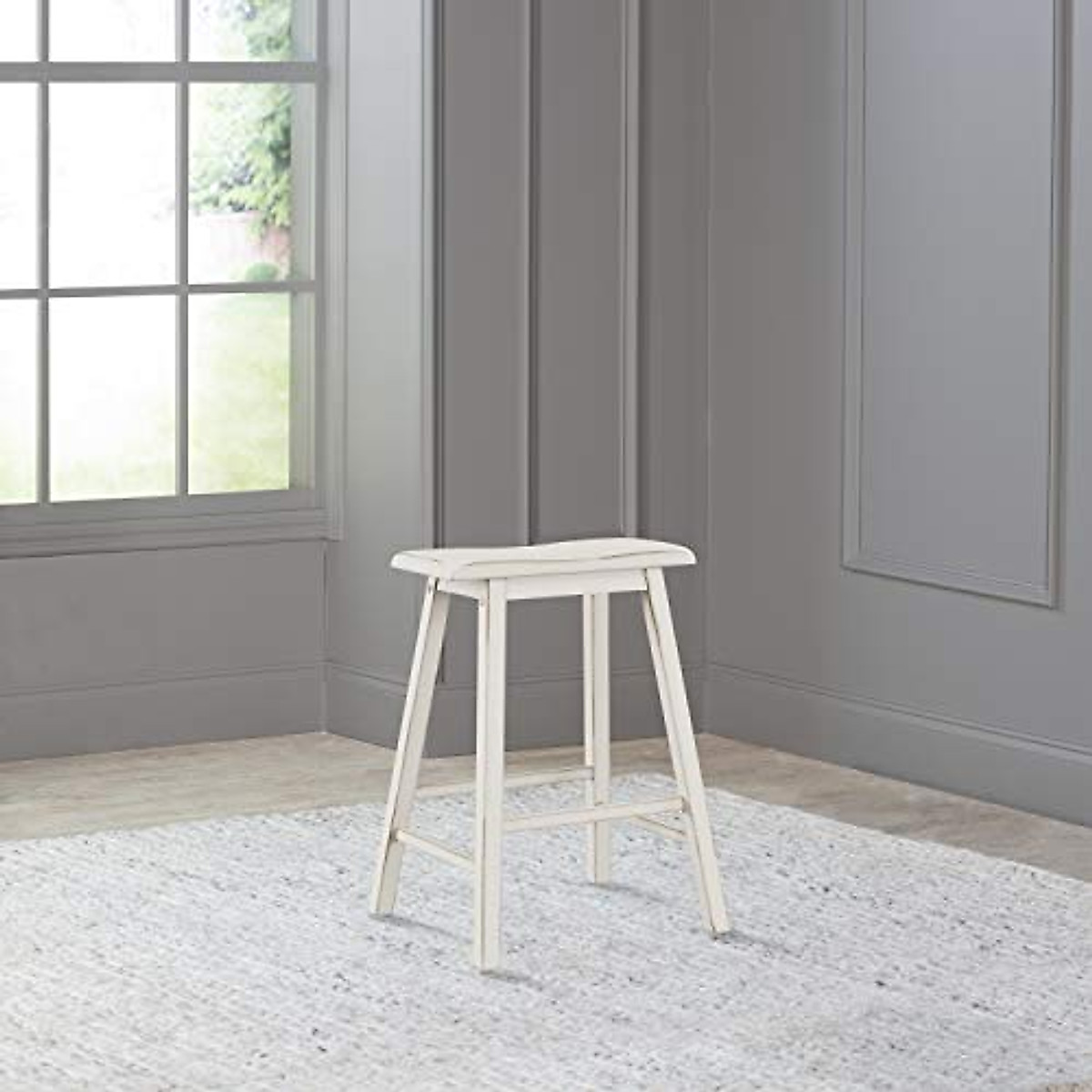 Hillsdale Moreno Backless, Counter Stool, Sea White