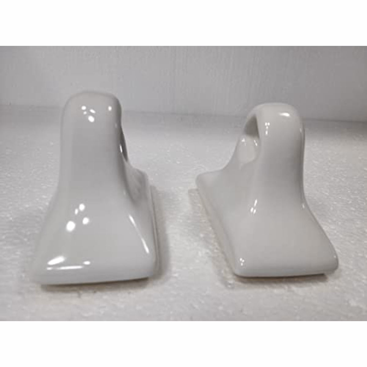 Vintage Snow White Ceramic Towel Bar Rod Rack Post Holder Brackets Tile Set Mid Century Modern Retro