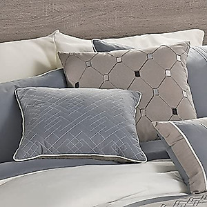 Riverbrook Home Country Manor Comforter Set, King, Beren - Blue/Tan/Ivory, 7 Piece Set