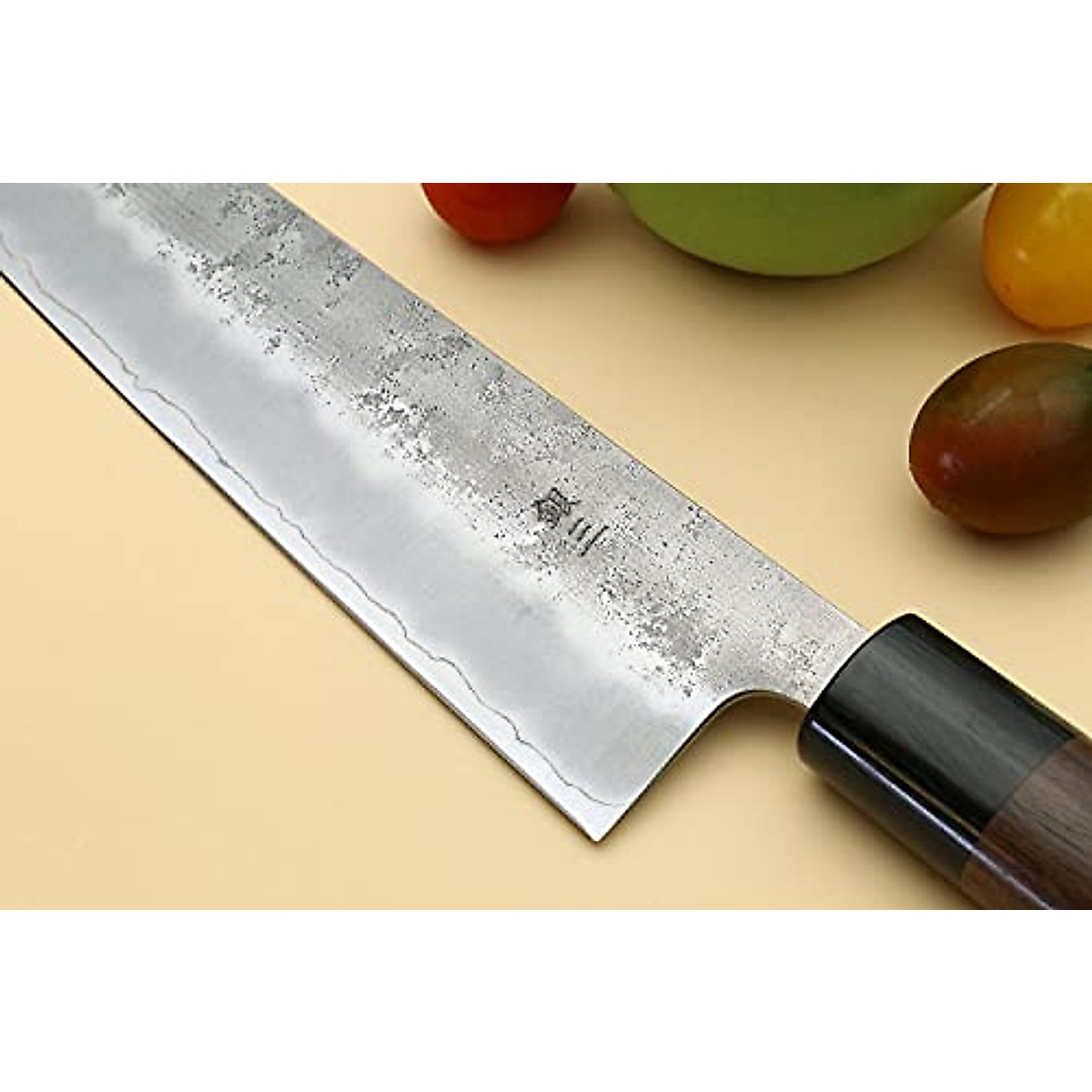 Yoshihiro Stainless Clad Nashiji Ginsan High Carbon Stain Resistant Steel Kiritsuke Multipurpose Chefs Knife (9.5"(240mm) & Saya)