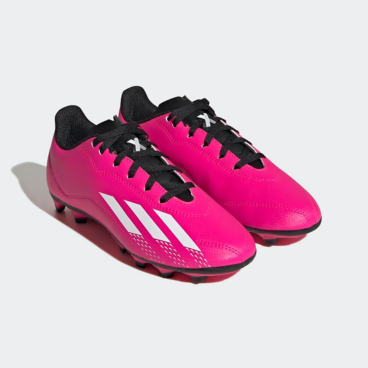 adidas X SPEEDPORTAL.4 Flexible Ground Soccer Shoe, Team Shock Pink/White/Black, 3.5 US Unisex Little Kid