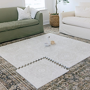 Little Landings Baby Play Mats for Floor - Layla (4x6ft) - Premium EVA Foam Play Mat for Babies & Toddlers - Perfect for Tummy Time, Crawling, Playroom - Stylish & Comfortable Kids Play Mat