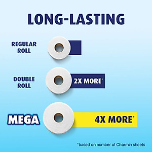Charmin Ultra Strong Toilet Paper, Mega Roll, 18 Count of 286 Sheets Per Roll