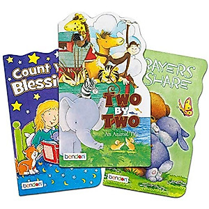 Bible Story Board Book Set for Kids Toddlers -- Bundle of 3 Deluxe Illustrated Christian Stories (Christian Gifts for Kids)