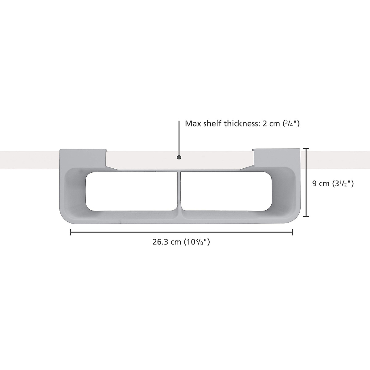 Joseph Joseph CupboardStore Spice Organizer 3M Tape Under-Shelf Pull Out Drawer Storage for Cabinet, One-size, Gray/White & 85177 CupboardStore Plastic Wrap, Foil and Bag Cabinet Organizer - Gray