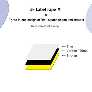 6-Pack TG Imaging Compatible P Touch TZe 231 TZe231 TZe-231 Label Tape (Black on White, Laminated) Replacement for Brother P-Touch PTD210 PTE300 PTD400 PTD60 Label Maker (0.47 inches/12mm)