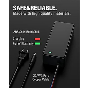 UL Listed 42V/36V 2A (MAX 2.5A) Power Charger Adapter Compatible with Ninebot by Segway MAX G30LP F40 F30 F20 D18W D28U ES1L ES2 ES4 E22 E25 E45 for 36V Lithium Battery Power Supply