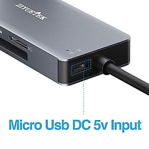ZIYUETEK USB C SD Card Reader,5- in-1 Aluminum Thunderbolt 3 Memory Card Reader for CF, SD/SDHC,TF/Micro SD/MS/M2,CompactFlash Card for iPhone 15/16/Pro Max Android Windows MacBook