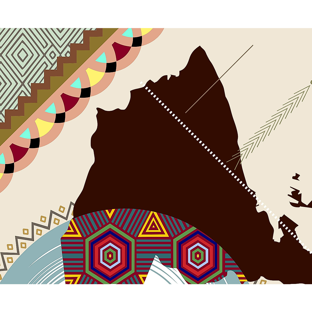 Eritrea Map Art Print Asmara Poster East African Abstract Painting Decor Unframed