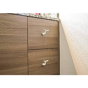 Zeckos Set of 12 Distressed White Cast Iron Whale Tail Drawer Pulls Decorative Bathroom Cabinet Knobs Coastal Kitchen Handle Decor Accessories - 2.25 Inches Long