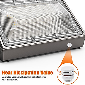 150W LED Wall Pack Light,2 Pack 5000K 18000LM Outdoor Lights Dusk to Dawn,IP65 Waterproof,600-800W HPS Equivalent Outdoor LED Security Light (2pack)