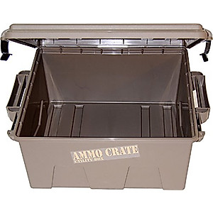 MTM ACR8-72 Ammo Crate Utility Box | Ammo, Survival or Hunting Gear Storage | O-Ring Seal for Water Resistant Dry Storage | Double Padlock tapped for Security | Carries 85lbs of Gear | Dark Earth