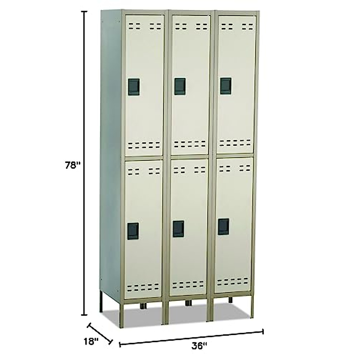 Safco Products Double Tier Locker,3 Column, Tan