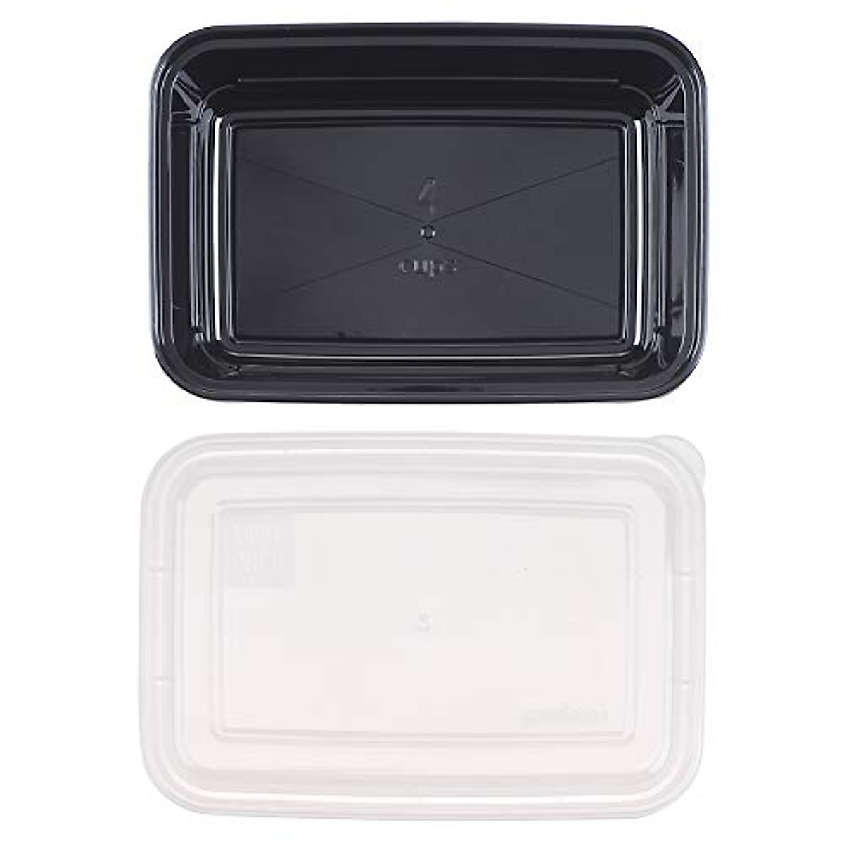 GoodCook Meal Prep Containers, Single Compartment 10-Pack, BPA-Free Reusable Food Storage, Black, Microwave & Freezer Safe, Stackable Meal Prep Containers for Lunches and Snacks