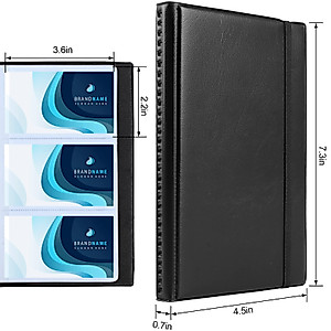 Utron 2 Pack Business Card Organizer, 180 Cards Business Cards Holder, Business Card Book, Credit Card Organizer for Men & Women