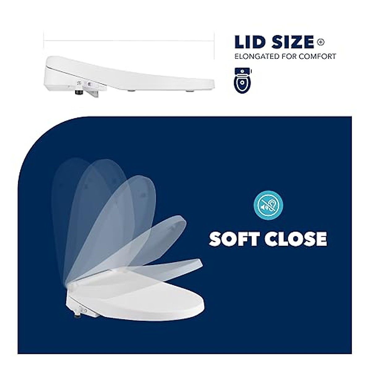 Niagara Hydrotech Electric Bidet Seat – Elongated Bidet Toilet Seat with Adjustable Water Temperature, Heated Seat, Adjustable Nozzle Position, Front & Rear Wash, Warm Air Dryer, Nightlight, Remote