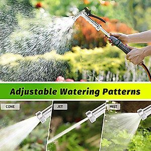 AUTOMAN Garden Hose Nozzle, 2 Pack High Pressure Nozzles, Full Size Pistol Grip Water Sprayer with Threaded Front, Adjustable Spray Water Flow for Car Washing, Plants Watering,Pets Showering, Cleaning