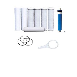 Fits Watts Reverse Osmosis Filter 7 Annual Pack Replacement Filter Kit Membrane O Rings Wrench