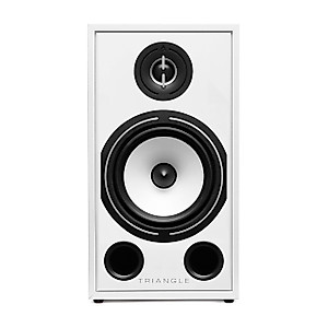 triangle - BOREA BR03 Hi-Fi Bookshelf Speakers - Power handling 100W - Output 90 dB/W/m - Versatile Music and Home Cinema - 206 x 380 x 314 mm - White (Pair)