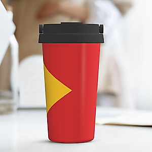 WZYCWB Flag of Timor-Leste Portable insulated coffee cup - 12 hours long-lasting heat preservation, suitable for car, office and outdoor use,